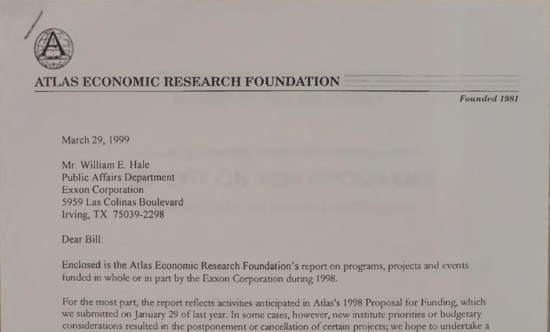 ‘A Valuable And Generous Ally’: How Exxon and Atlas Network Worked to ...